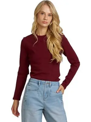 ELLE COLLECTION Embroidered Long Sleeve Shirt - Current