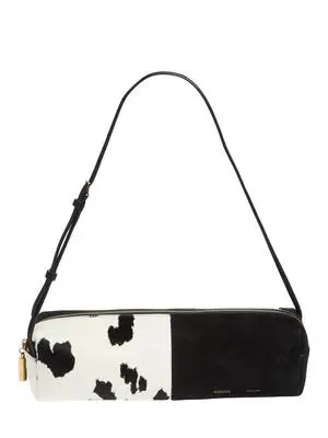 Khaite Kye Calf Hair And Suede Shoulder Bag - Natural