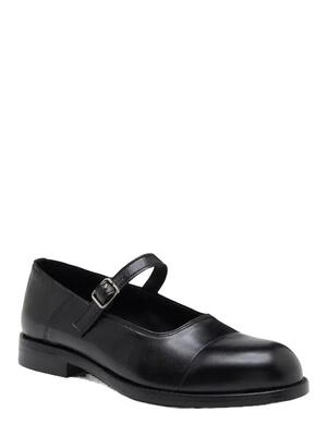 Jeffrey Campbell Keepsake Mary Jane Leather Flat - Black