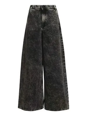 Essentiel Antwerp Acid-wash Wide-leg Jeans - Black