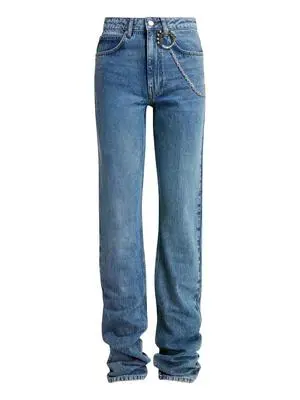 Essentiel Antwerp Karlos Ruched-hem Chain-detail Jeans - Blue