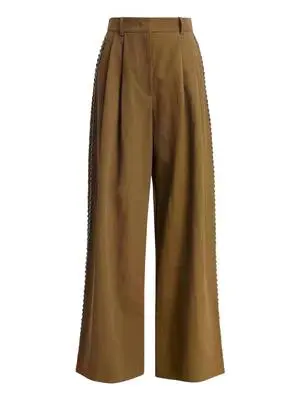 ESSENTIEL ANTWERP Stud-embellished Pleated Palazzo Pants
