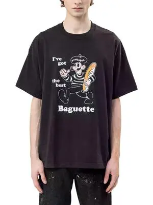 DOMREBEL Cartoon-print Boxy T-shirt - Black