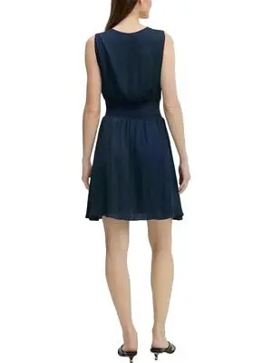 MORGAN V-neck Mini Dress - Blue