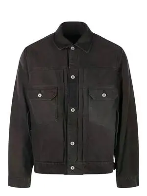 Sacai Button-fastening Denim Jacket - Black