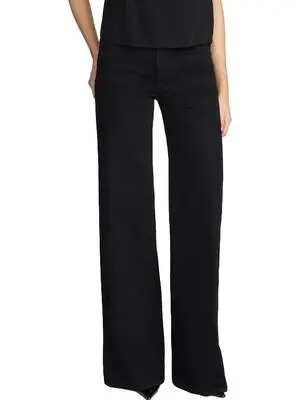 FRAME The Palace High Waist Wide Leg Jeans - Black