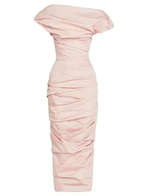 Maticevski Primrose Silk-blend Midi Dress - Pink