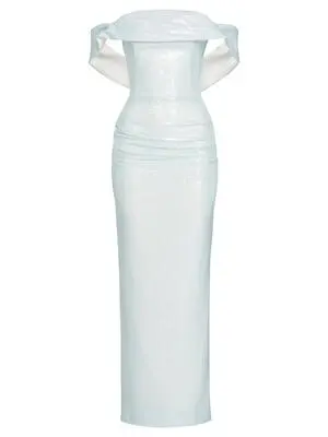 Maticevski Resolve Sequined Midi Dress - Turquoise