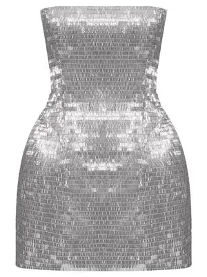 BALYKINA Tia Sequined Mini Dress - Silver