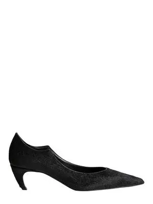 Khaite Valerie Haircalf Pump 55 - Black