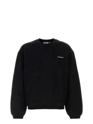 Carhartt Work In Progress Ebbert Sweat In Cotton Blend - Black