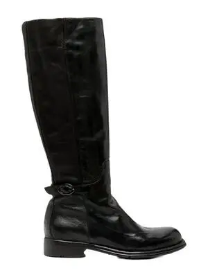 LEMARGO Buckle-detail Leather Boots - Brown