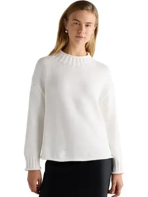 Quince Oversized Roll Neck Sweater - Ivory