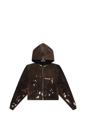 RIVINGTON ROI REBIS Rose Zip Hoodie 'welder - Brown