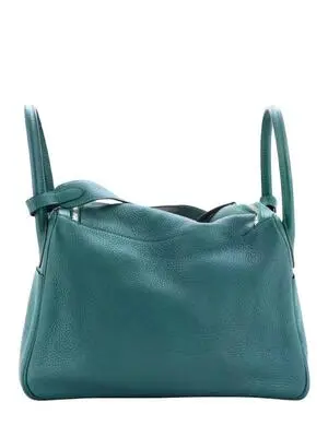 Hermès Lindy Bag Clemence 30 Shoulder Bag Green