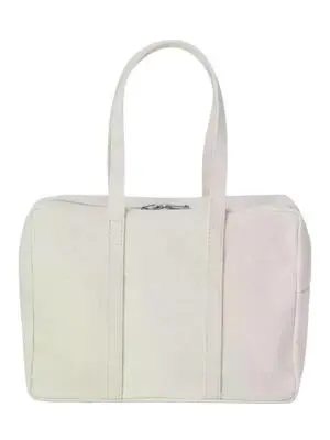 AMIACALVA Washed Canvas Boston Small Tote Bag