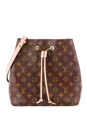 LOUIS VUITTON Neonoe Handbag Monogram Canvas With Leather Mm Bucket Bag - Brown