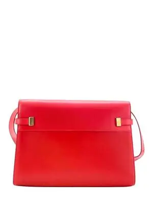 Saint Laurent Manhattan Leather Medium Shoulder Bag - Red