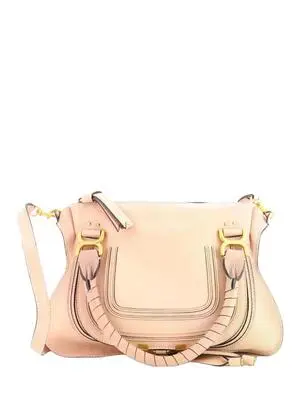 Chloé Marcie Leather Medium Satchel Neutrals