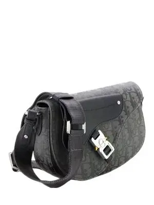 Dior Saddle Messenger Pouch Oblique Canvas Crossbody Bag - Grey