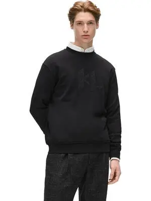 Karl Lagerfeld Monogram Crew Neck Sweatshirt - Black