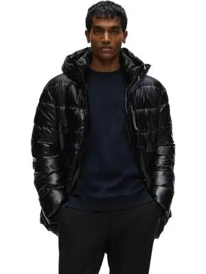 Karl Lagerfeld Hooded Padded Parka - Black