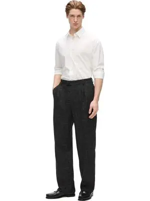 Karl Lagerfeld Double-pleated Suit Pants - Black