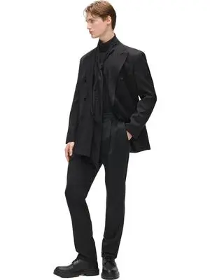 Karl Lagerfeld Kl Studio Regular-fit Wool Suit Pants - Black
