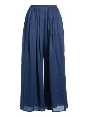 A.REN Brigette Wide Leg Linen Pants - Navy