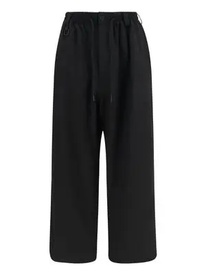 Y3 Wool Straight-leg Pants Ale - Black