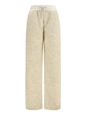 Moncler Teddy-effect Feece Sweatpants Femae - Ecru