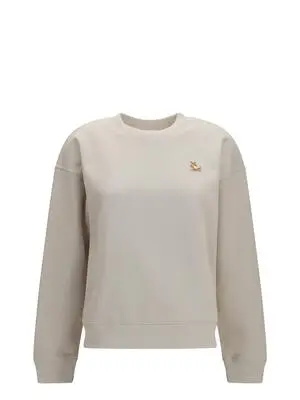 Maison Kitsuné Chiax Fox Comfort Crewneck Sweatshirt Femae - Cream