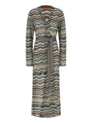 Missoni Chevron Lamé Cardigan Multi
