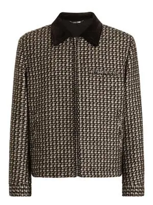 DOLCE & GABBANA Quilted Jacket In Houndstooth