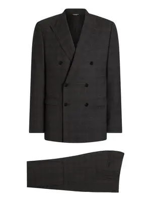 Dolce & Gabbana Martini Light Double-breasted Suit In Glen Plaid - Multicolor