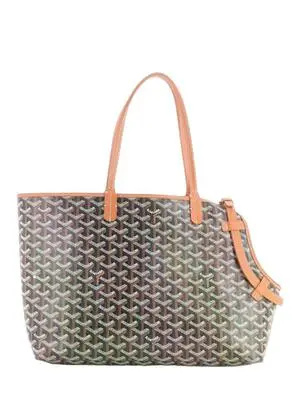 Goyard Chien Gris Pet Carrier Coated Canvas Tote Bag - Black