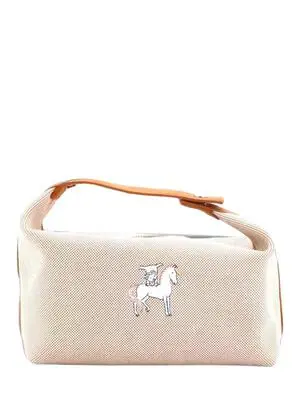 Hermès Bride-a-brac Cabriole Travel Case Toile Gm Pouch - Brown