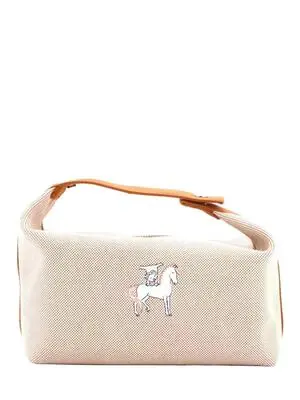 Hermès Bride-a-brac Cabriole Travel Case Toile Gm Pouch - Brown