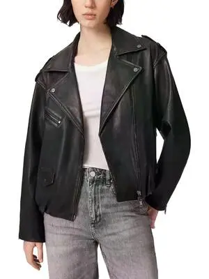 ALLSAINTS Samina Leather Biker Jacket Black