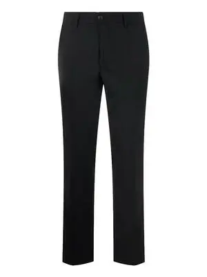 SLOWEAR Logo-patch Straight-leg Trousers - Black