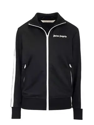 Palm Angels Zip-up Sweatshirt - Black