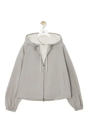 Loewe Parka En Coton Technique Light Gray