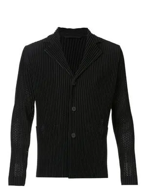 Issey Miyake Homme Plissé Tailored Pleats Jacket - Black
