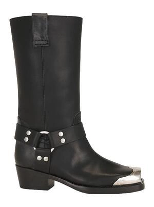 Paris Texas Roxy Embellished Toe Boot - Black