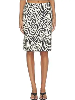 Superdown Sofia Pencil Midi Skirt In Black & White - Zebra
