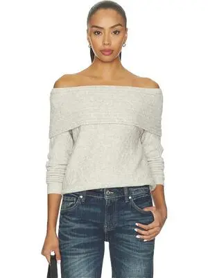 Heartloom Enly Sweater In Light Grey - Greige