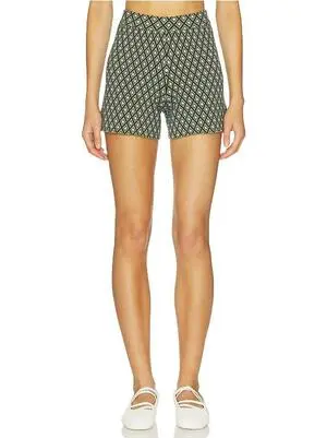 The Upside Viya Jaya Knit Short In Green - Geo
