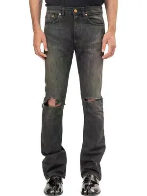 KAMIYA Distressed Slim-fit Jeans - Grey