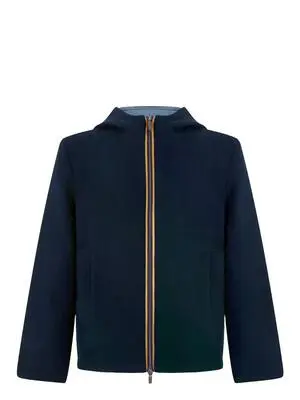 K-WAY Hooded Zip-up Jacket - Blue