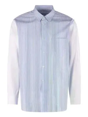 Comme Des Garçons Striped Cotton Shirt - Blue